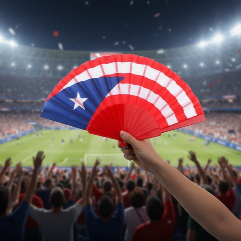 Puerto Rican Flag Design Folding Hand Fans (12-Pack) (ANV-1257 ...