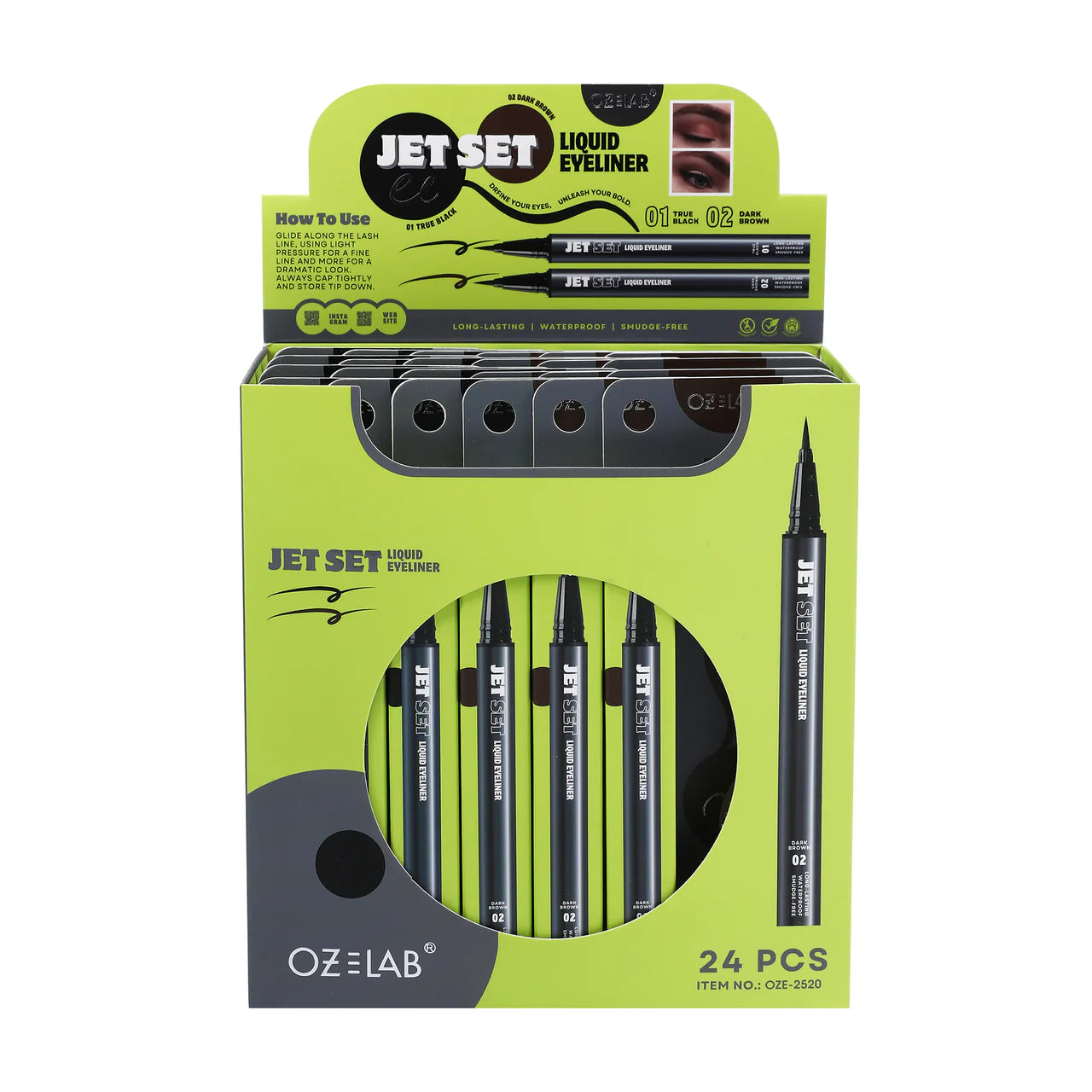 OZE LAB - Jet Set Liquid Brush Eyeliner Pen – TRUECOLOR WHOLESALE